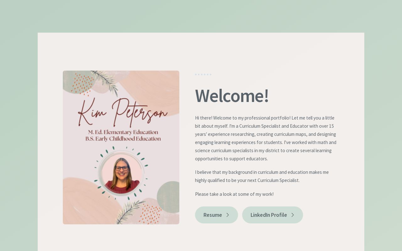 Kim Peterson's Professional Portfolio